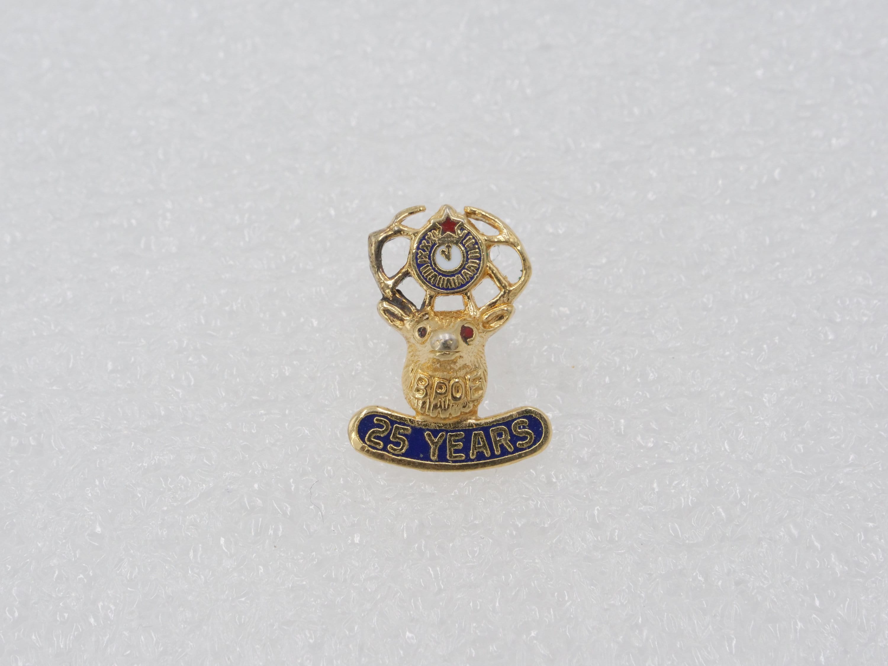 Vintage Elks Club 25 Years Screw Back Lapel Pin BPOE B.P.O.E. Elks ...