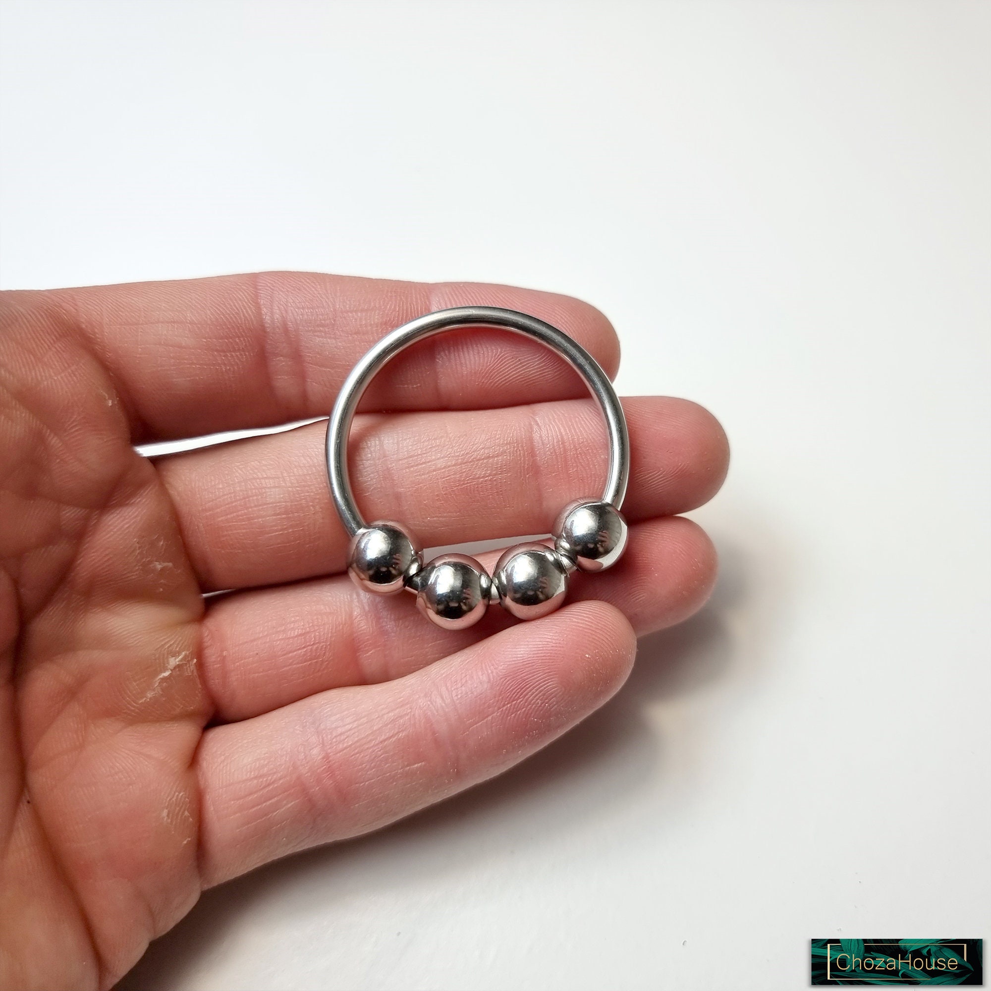 Stainless Steel Glans Ring With Balls Cock Ring Cock Ring Etsy Uk