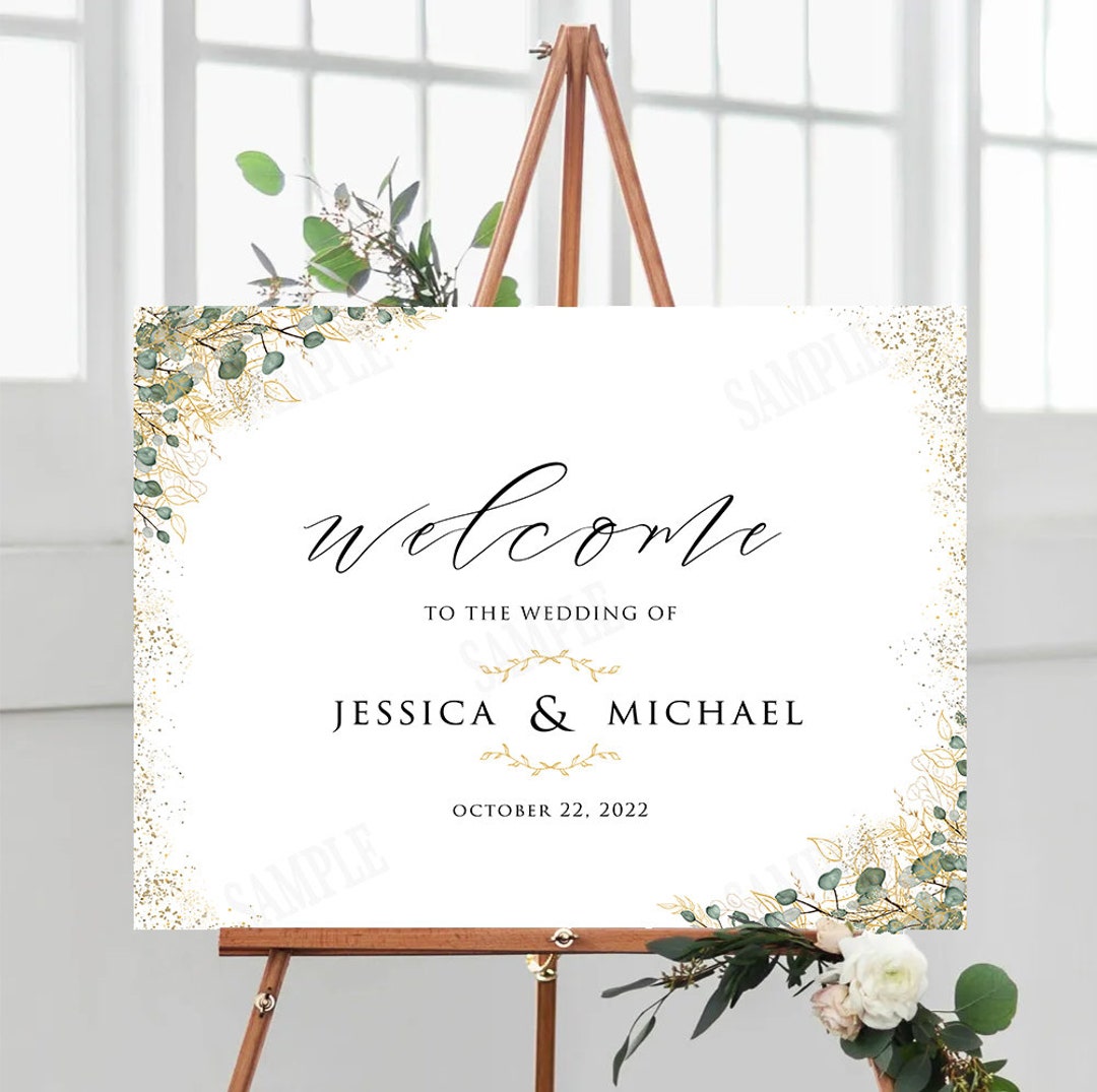 Boho Wedding Sign Template, Greenery/boho Wedding Sign Template With ...