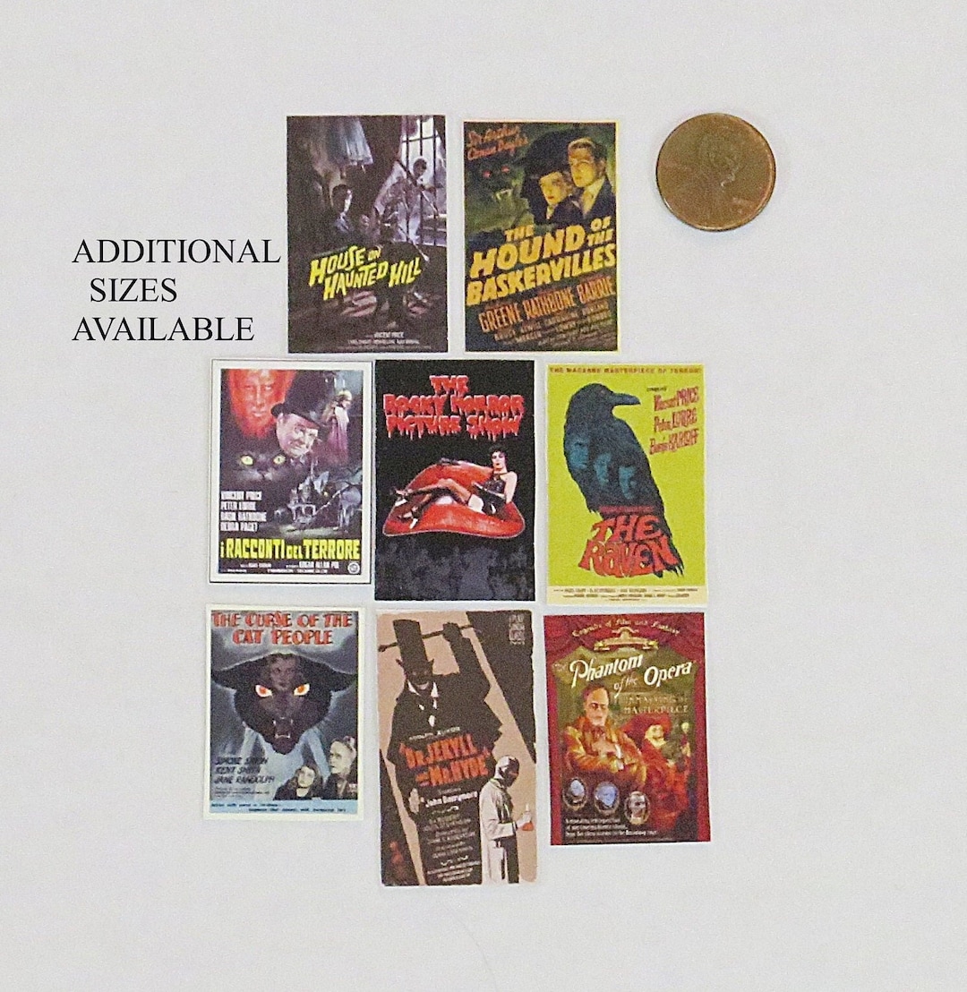 1930s to 2004, Miniature MCM Movie Poster, Dollhouse Movie Poster ...