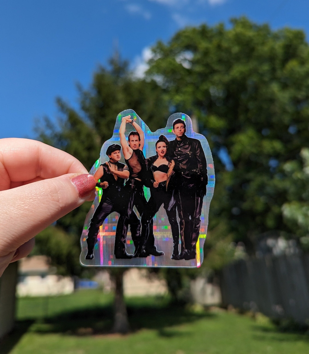 Seinfeld Cast Holographic Sticker - Etsy