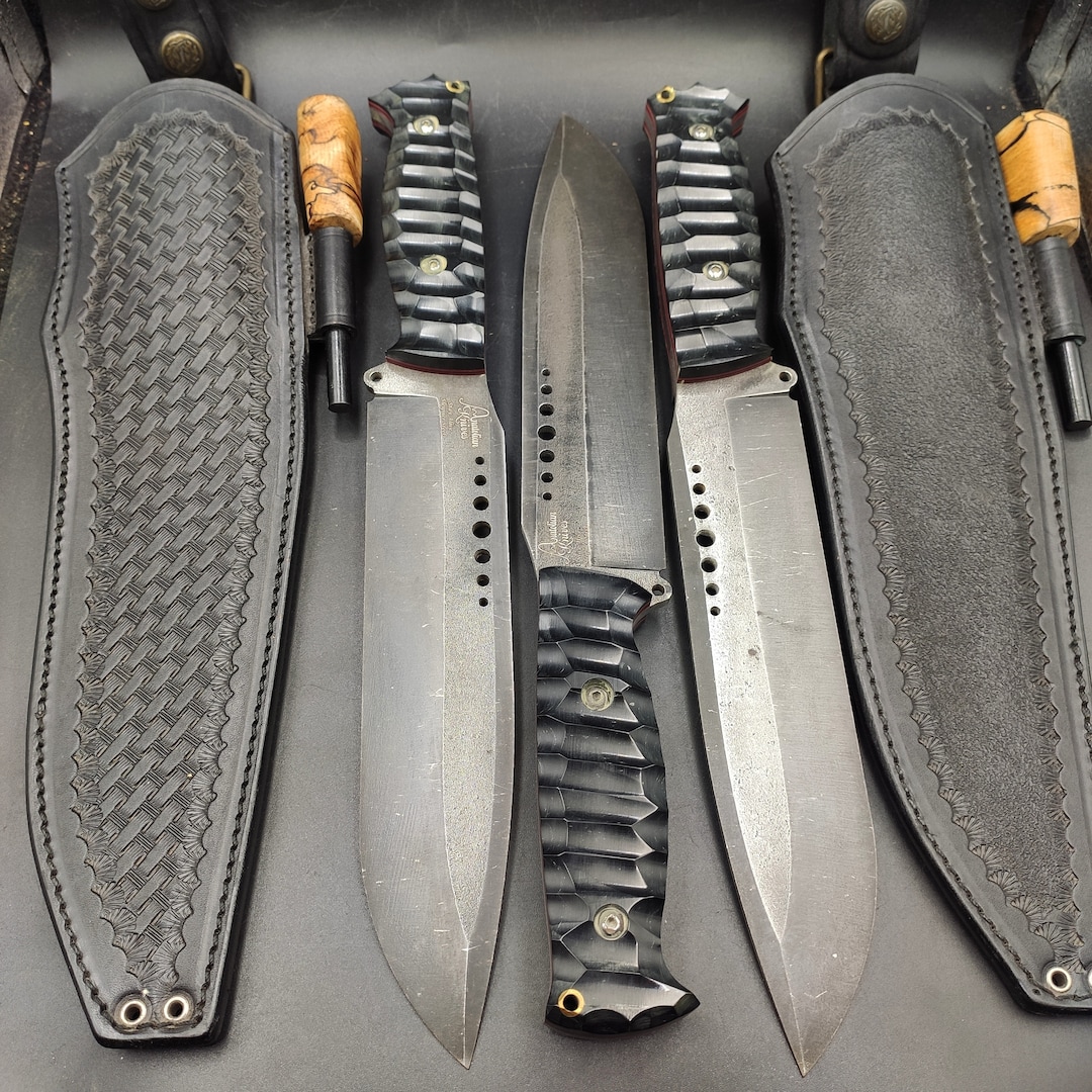 A Real Survival Knife, Sleipner Steel Large Size Custom Fixed Blade ...