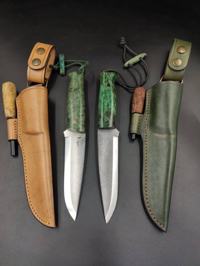 Bush Pro Premium Scandi Bushcraft Knife With Fire Starter - Etsy