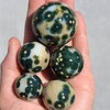 Old Stock Green Ocean Jasper Pocket Stone, Orbicular Ocean Jasper, Fish ...