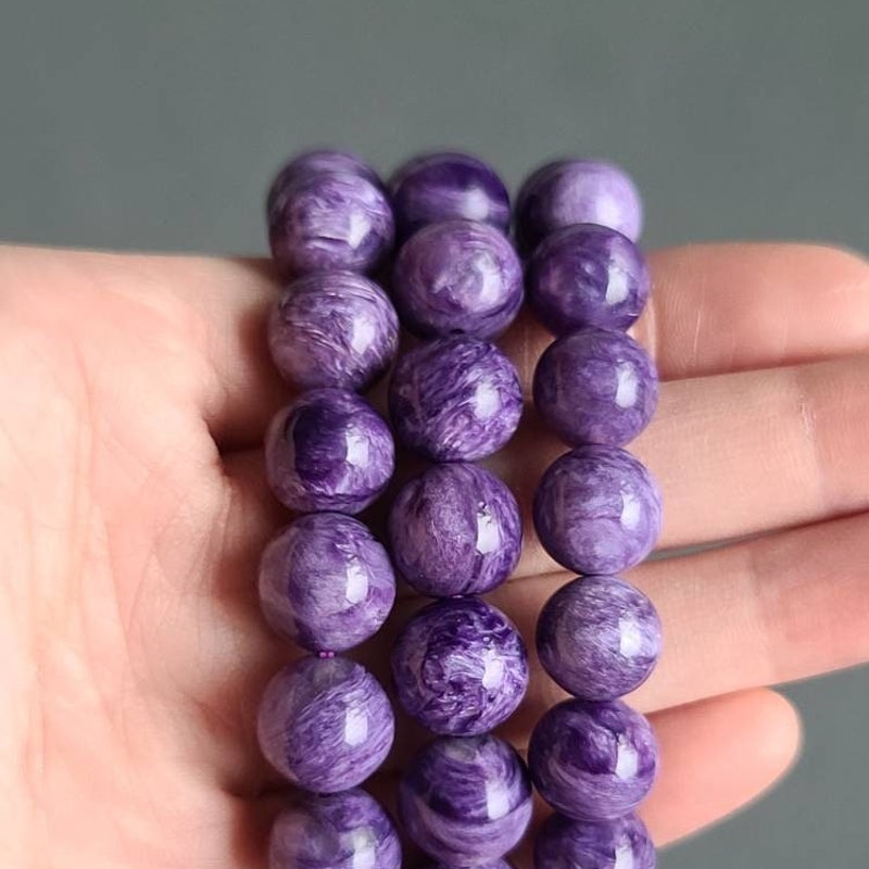 Charoite Bracelet - Etsy