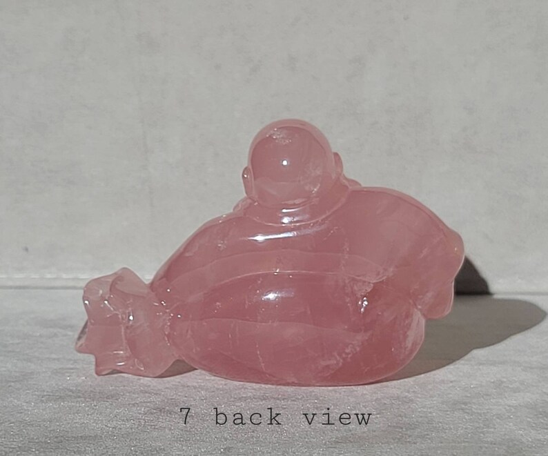 Carved Rose Quartz Laughing Buddha: Calming Zen Crystal - Etsy