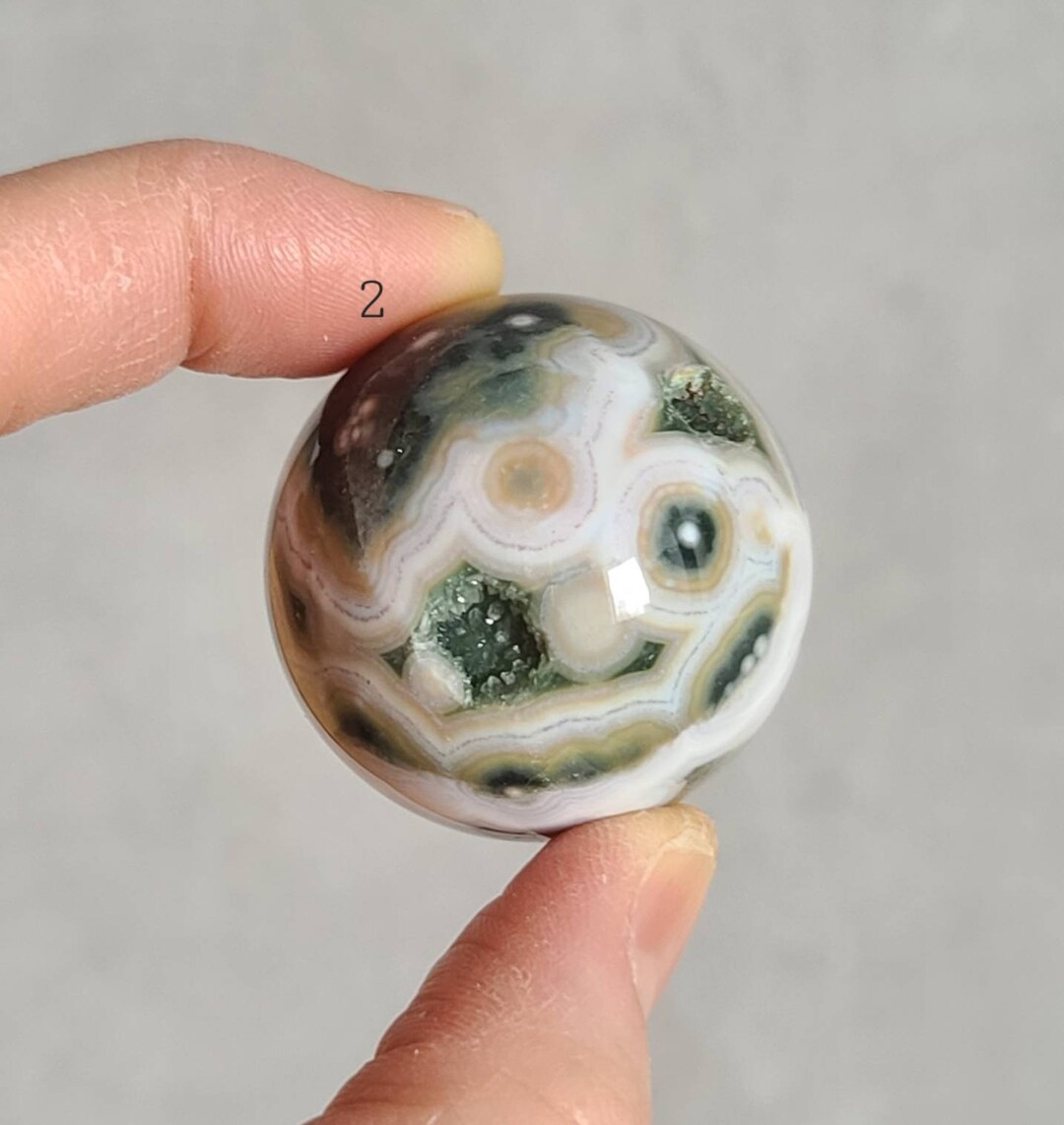 Old Stock Ocean Jasper Sphere, Orbicular Ocean Jasper, Ocean Jasper ...