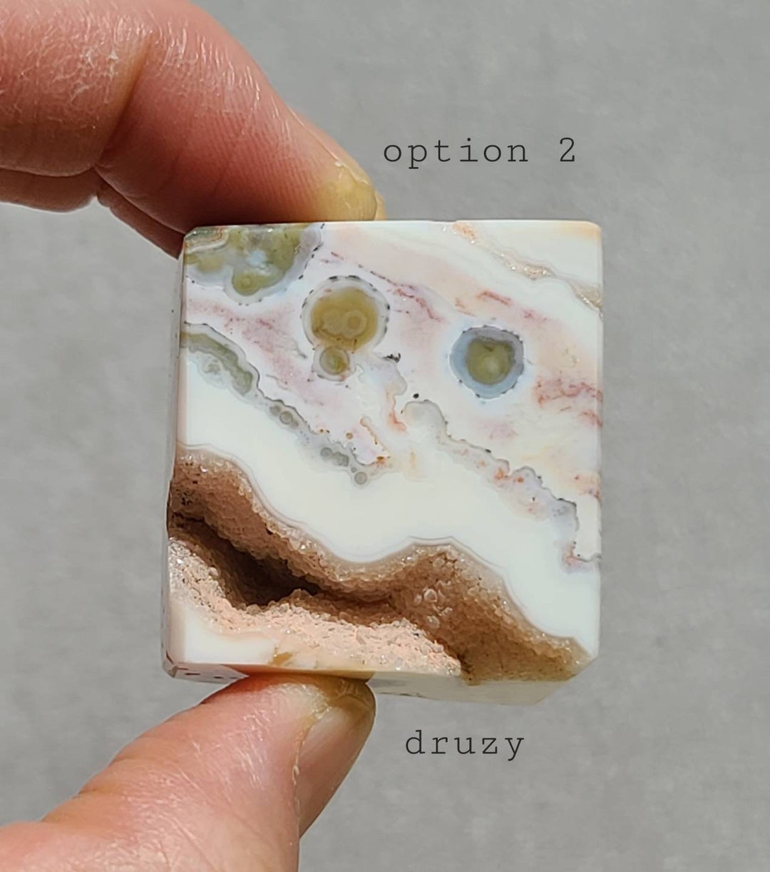 Old Stock Pink Ocean Jasper Specimen, Orbicular Ocean Jasper, Orbicular ...