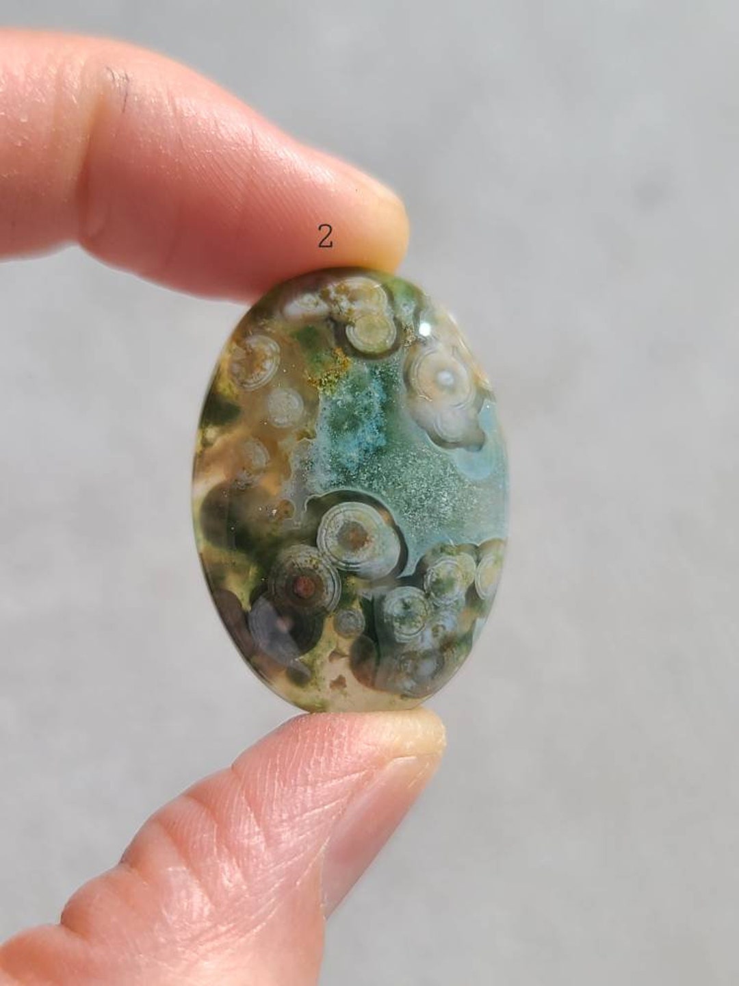 Old Stock Jelly Ocean Jasper Pocket Stone, Orbicular Ocean Jasper ...