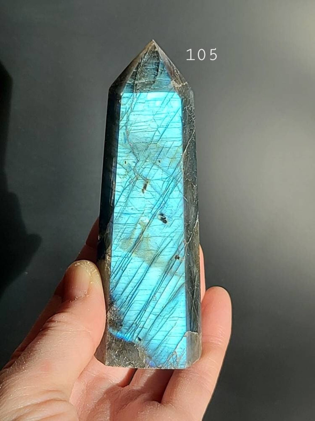 Mermaid Labradorite Tower, Teal Labradorite Point, Protective Crystal ...