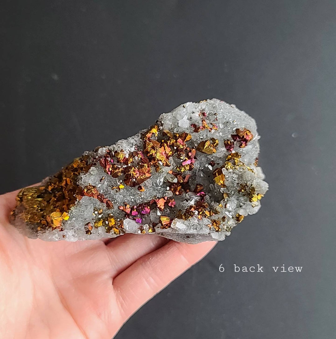 Chalcopyrite on Calcite, Pyrite on Calcite Specimen, Raw Pyrite Cluster ...