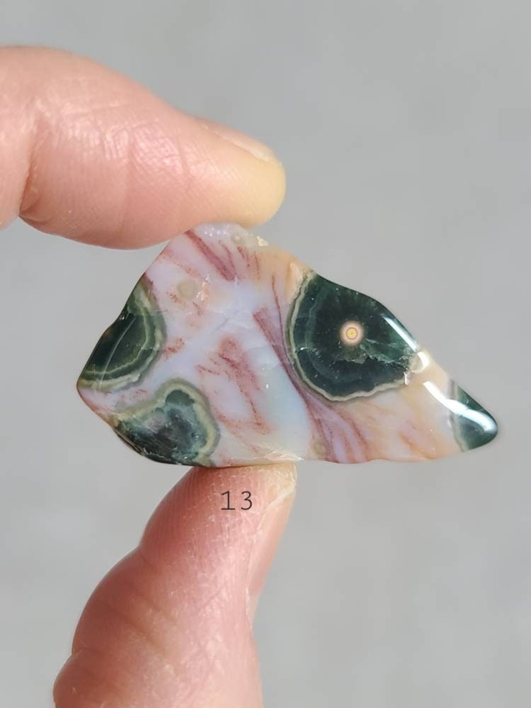 Pink Old Stock Ocean Jasper Specimen, Ocean Jasper Pocket Stone, Raw ...