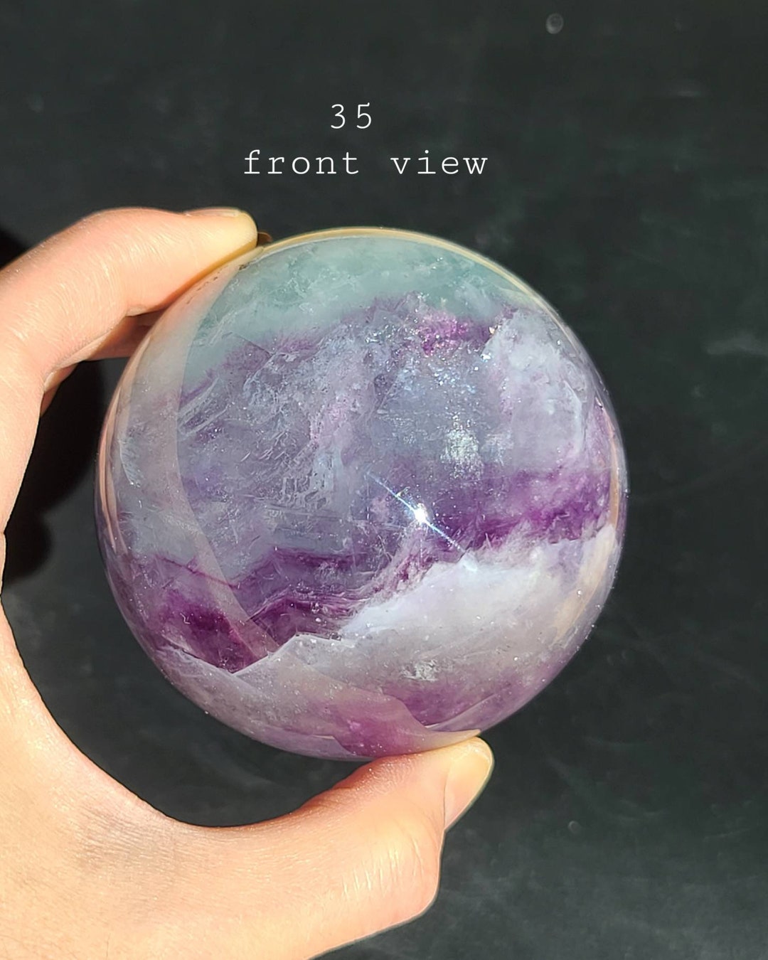 Rainbow Watermelon Fluorite Sphere Bicolor Fluorite Sphere - Etsy