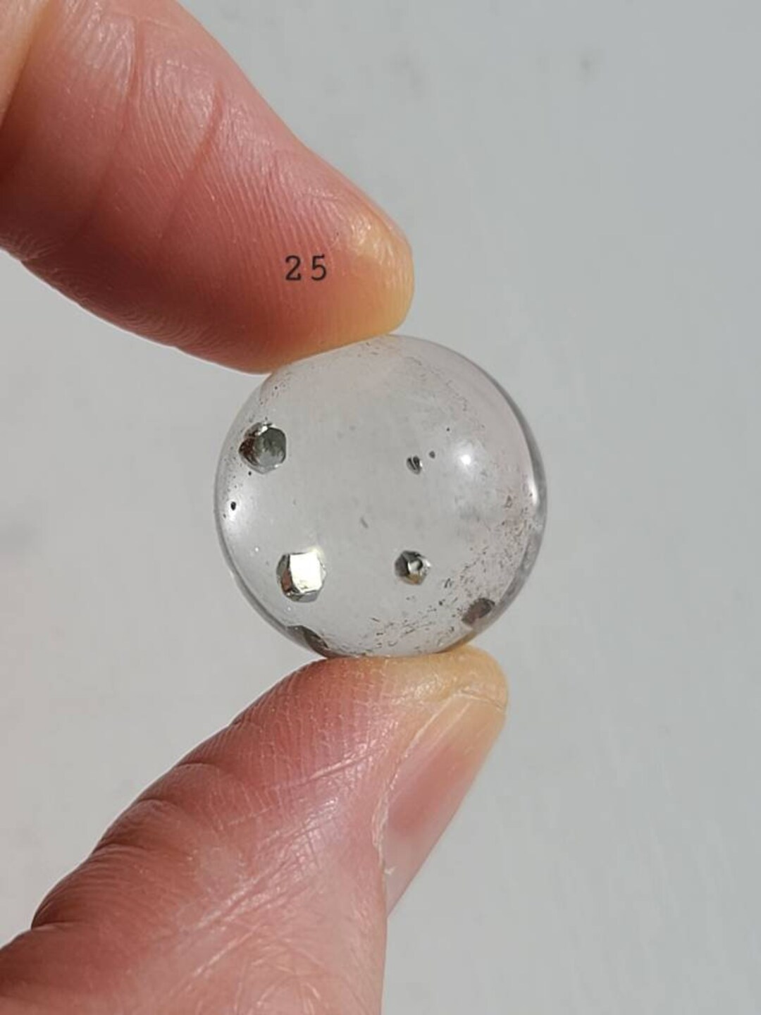 Pyrite Quartz Sphere, Mini Pyrite in Smoky Quartz, Wealth Crystal ...