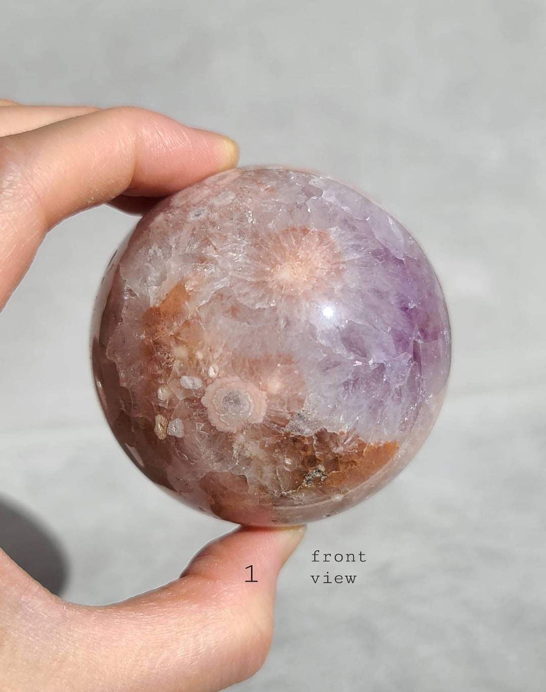 Pink Amethyst Flower Agate Druzy Sphere, Cherry Blossom Agate, Pink ...