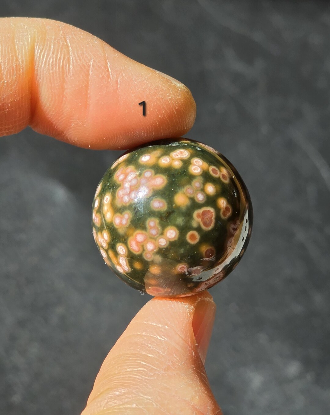 Old Stock Jelly Ocean Jasper Mini Sphere, Blue Orbicular Ocean Jasper ...