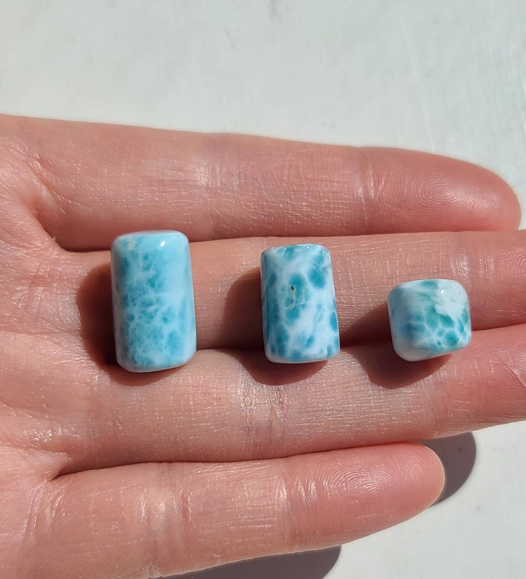 Larimar Cylinder, Larimar Tower, Relaxation Crystal, Third Eye Crystal ...