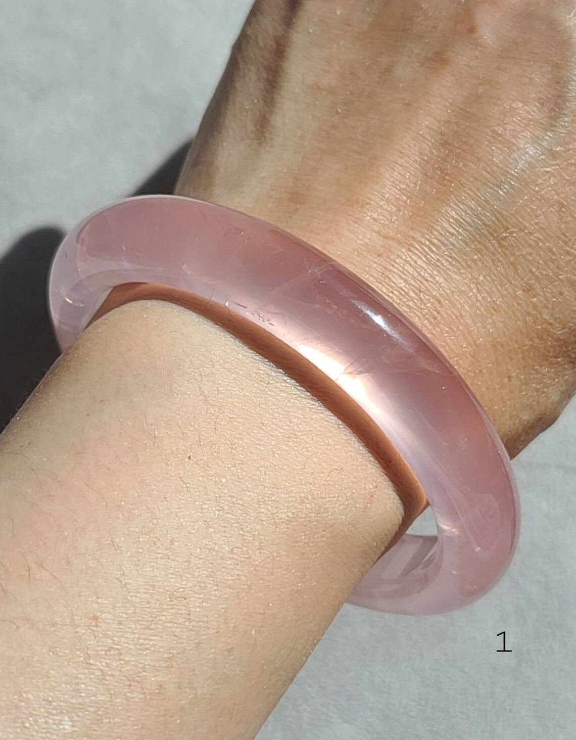 Mozambique Rose Quartz Bangle Gemmy Rose Quartz Bangle - Etsy