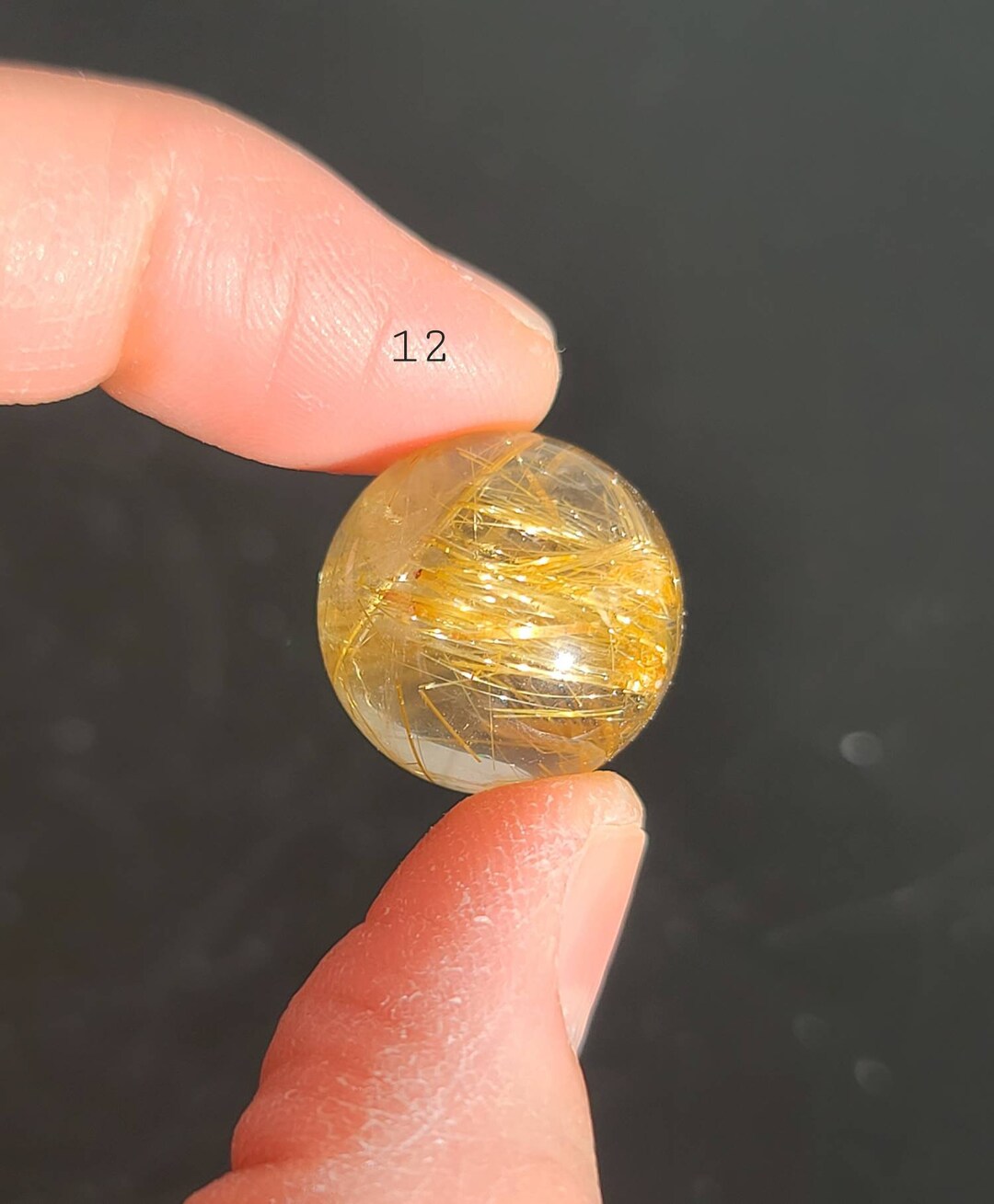 Golden Rutile Quartz Sphere, Golden Rutilated Quartz, Feng Shui Tool ...