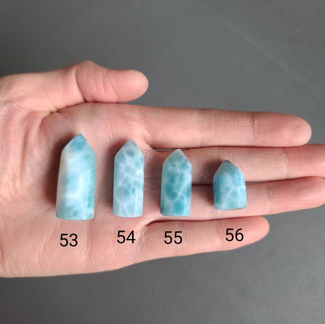 Larimar Point, Larimar Mini Tower, Relaxation Crystal, Third Eye Chakra ...
