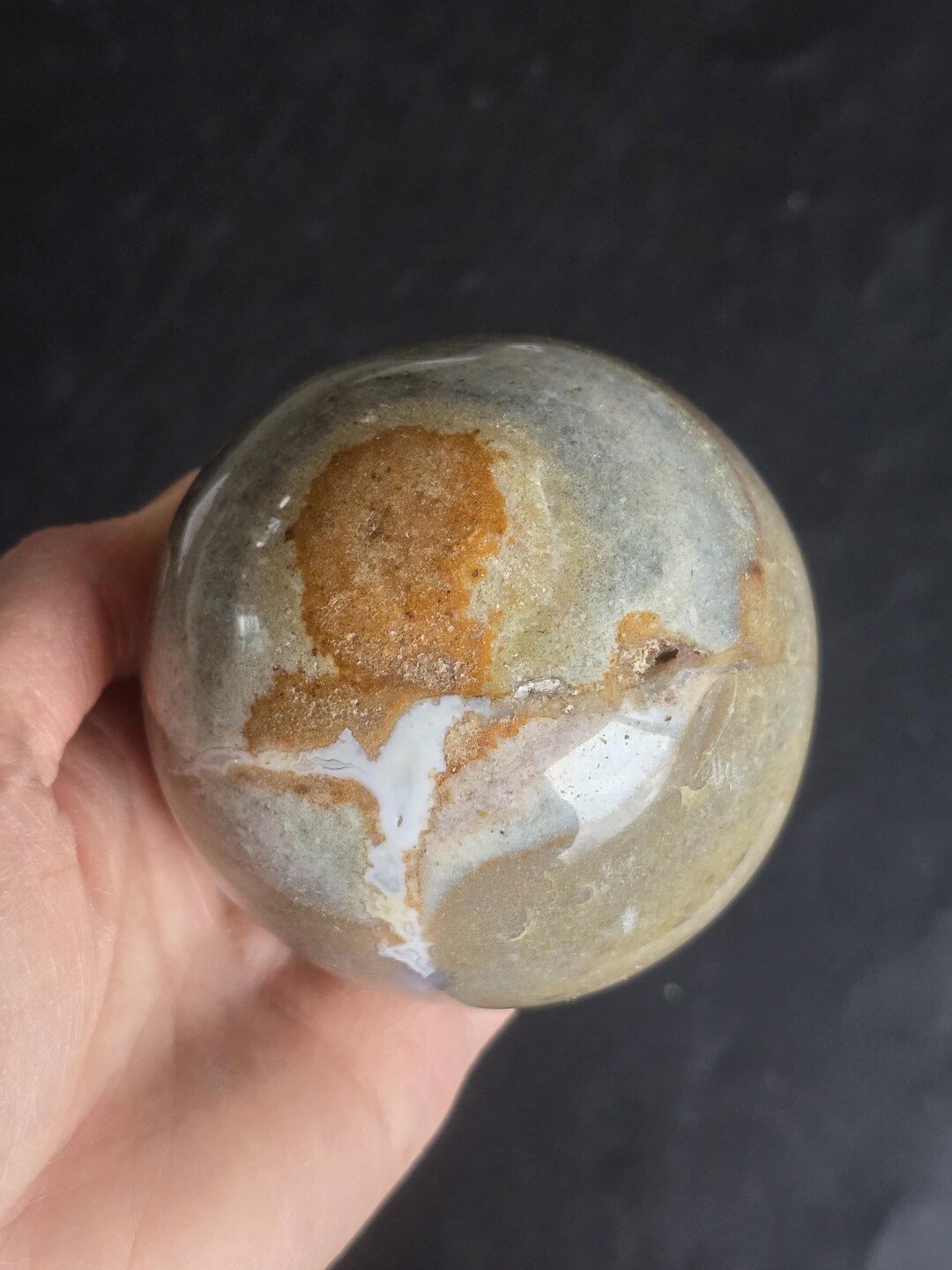 Ocean Jasper Sphere, Grounding Ocean Jasper, Orbicular Jasper, Calming ...