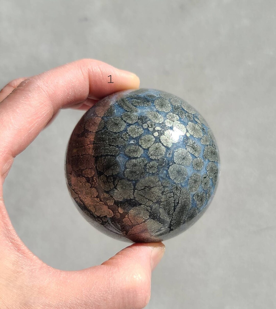 Pyrite in Agate Sphere, Healing Pyrite, Marcasite Sphere, Fool's Gold ...
