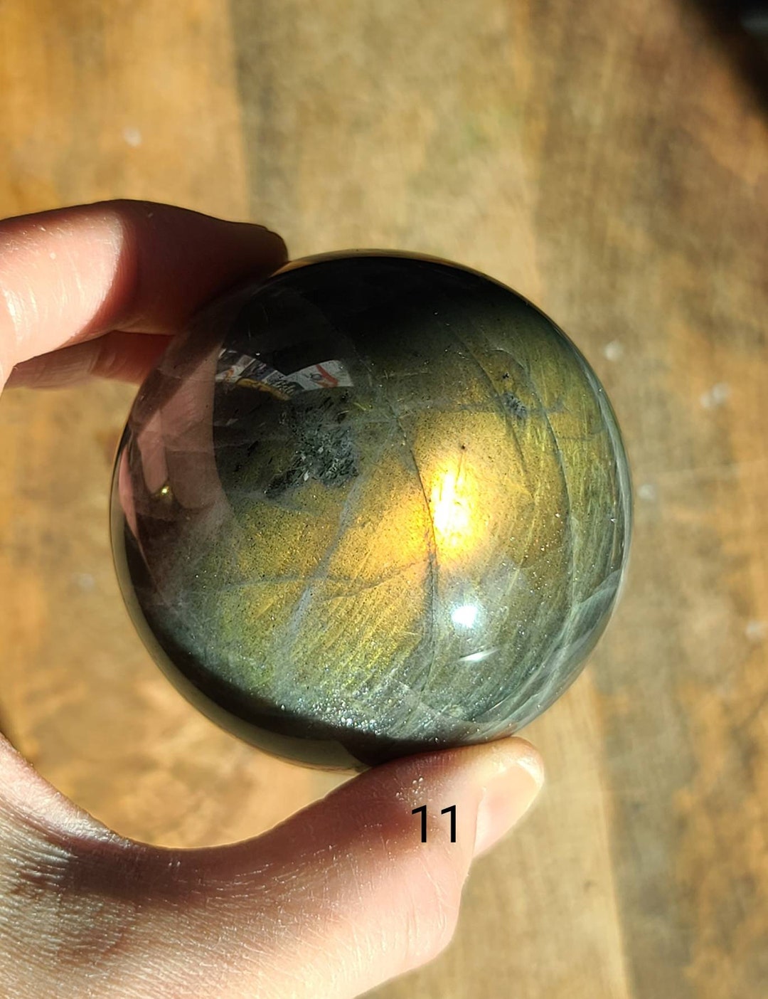 Sunset Orange Labradorite Sphere, Yellow Labradorite Meditation Ball ...