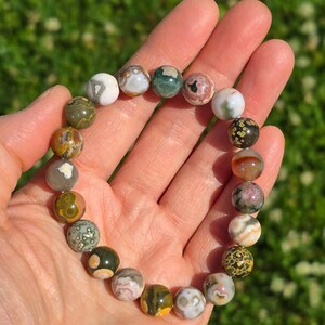 Old Stock Ocean Jasper Bracelet, Green Ocean Jasper Bracelet, Fish Eye ...
