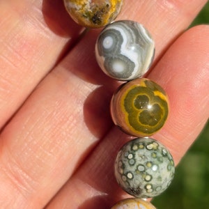 Old Stock Ocean Jasper Bracelet, Green Ocean Jasper Bracelet, Fish Eye ...