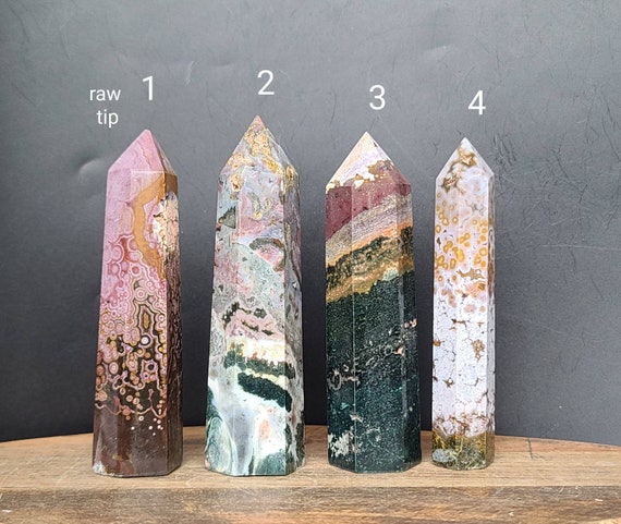 Ocean Jasper Tower Pastel Pink Ocean Jasper Point Teal Ocean - Etsy