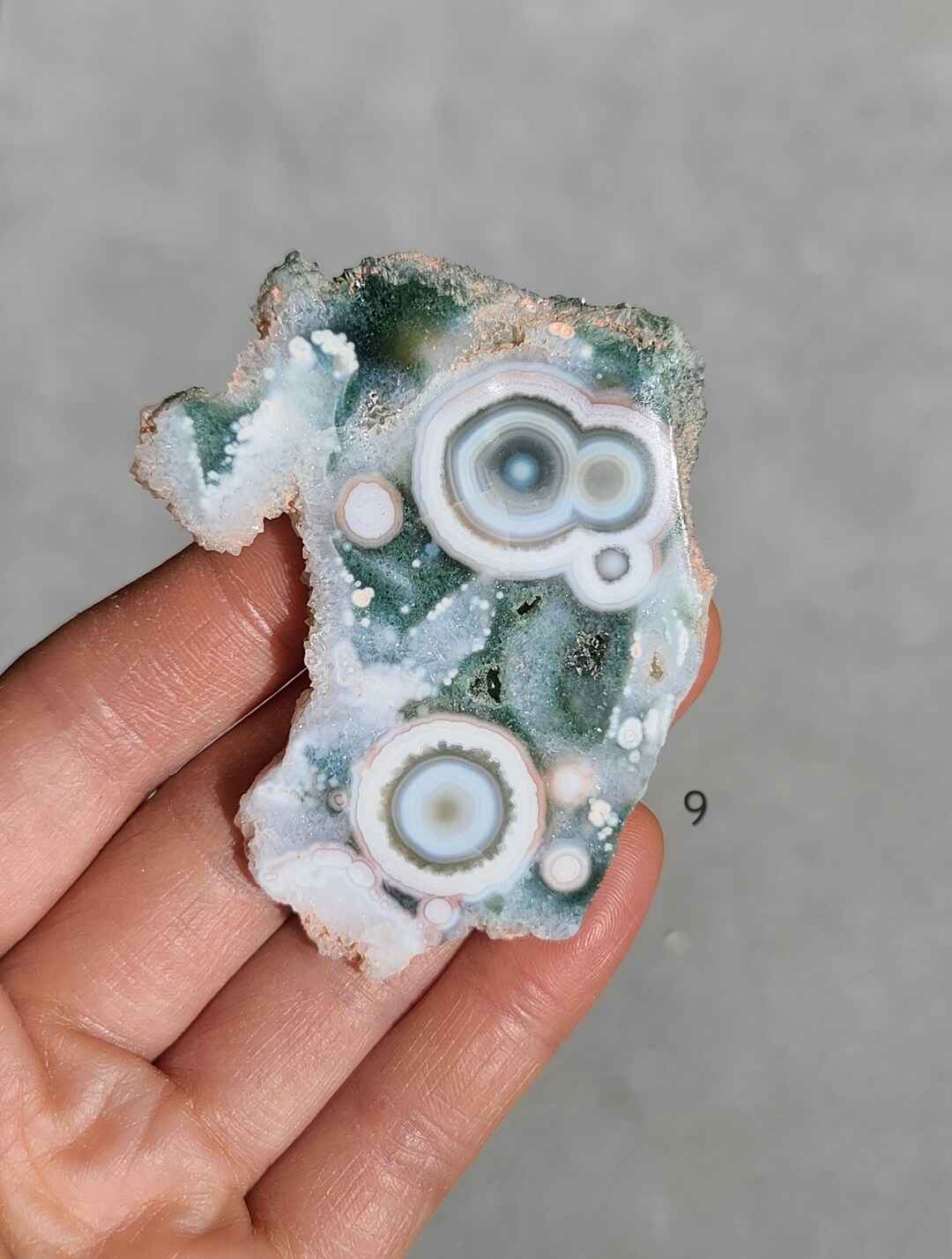 Old Stock Ocean Jasper Slab, Fish Eye Ocean Jasper, Raw Pink Ocean ...