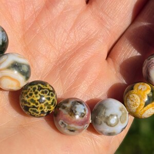 Old Stock Ocean Jasper Bracelet, Green Ocean Jasper Bracelet, Fish Eye ...