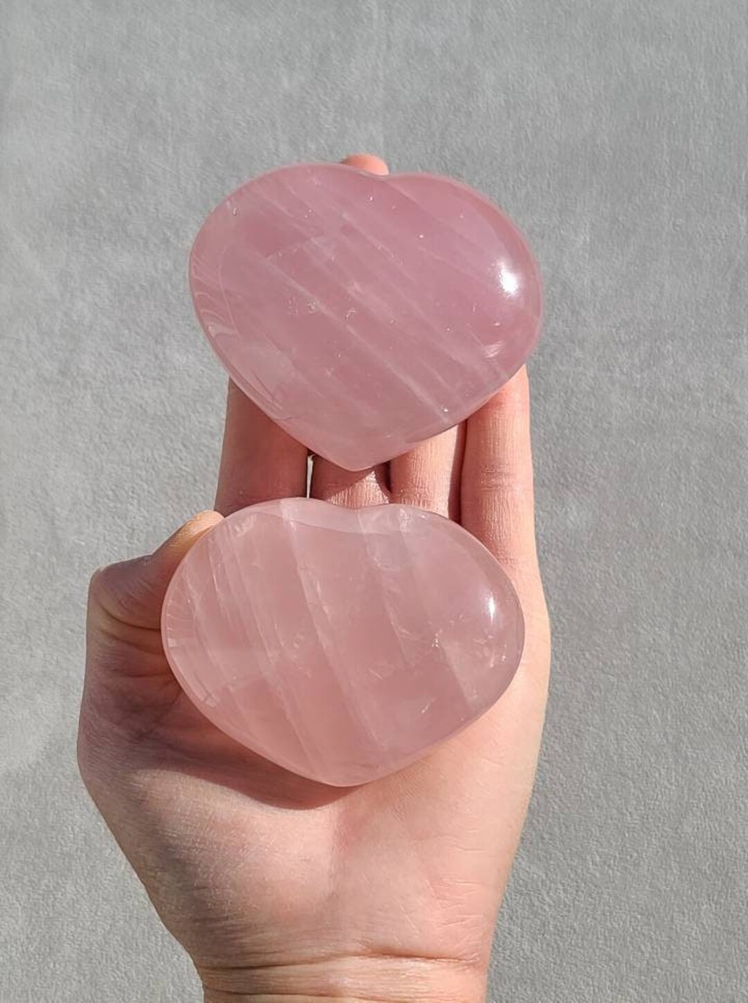 Gemmy Rose Quartz Heart, Puffy Rose Quartz Heart, Healing Pink Chakra ...