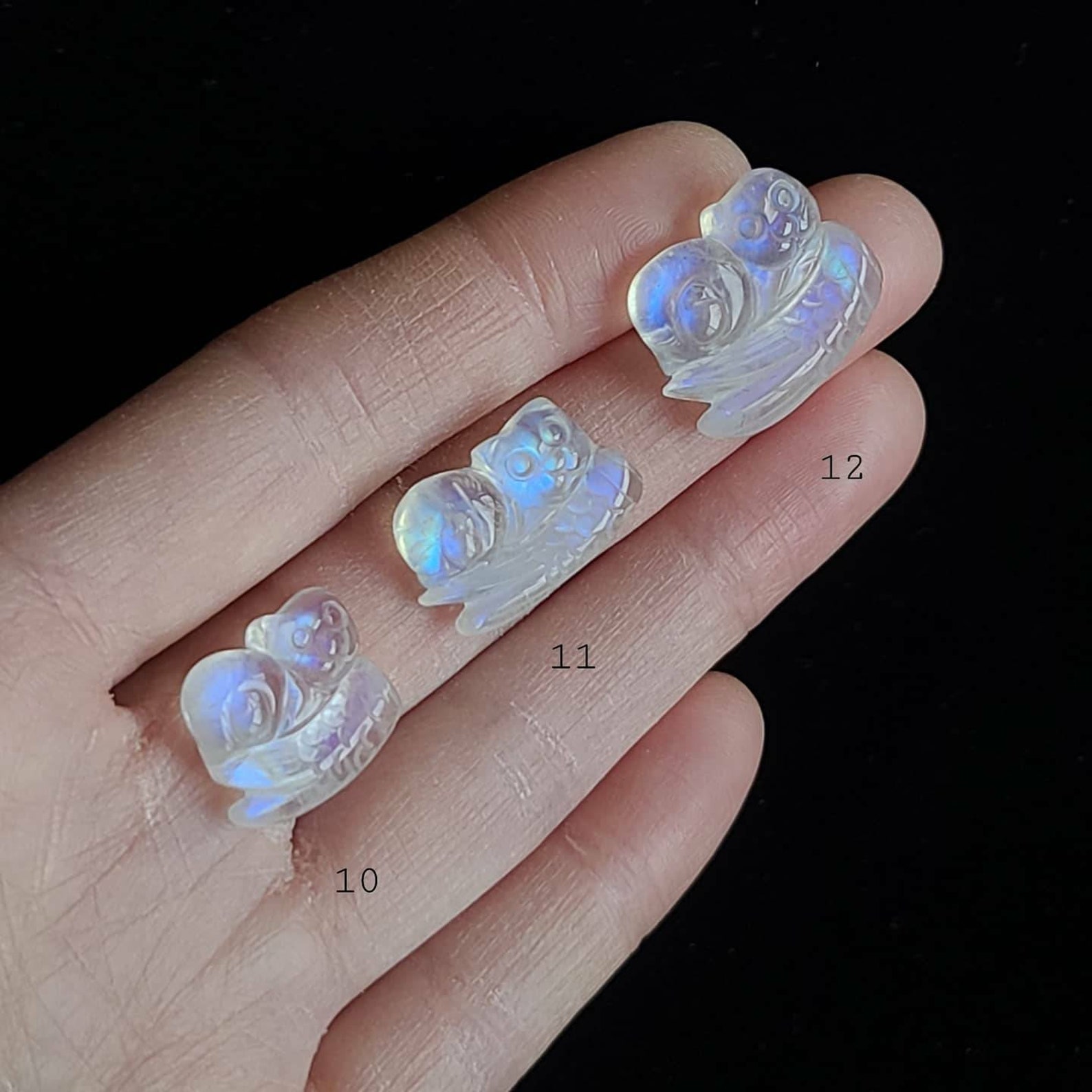 Carved Moonstone Butterfly Moonstone Cat Moonstone Angel | Etsy