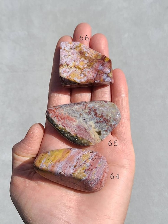 Ocean Jasper Free Form Pink Ocean Jasper Tumble Stone - Etsy