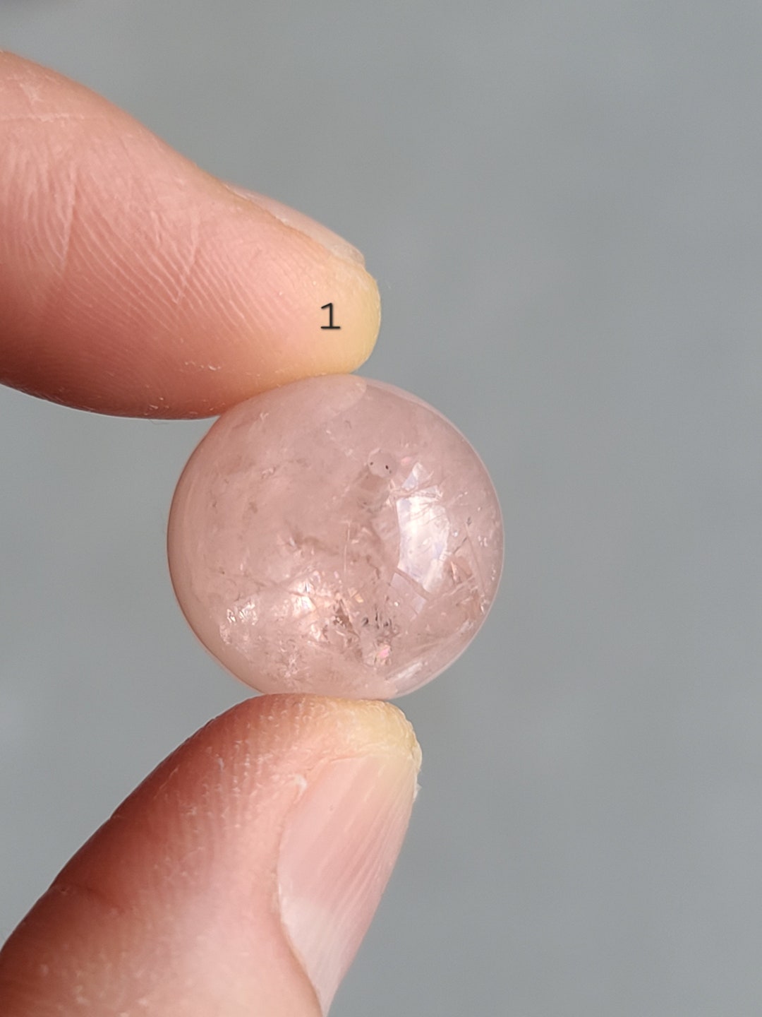 Morganite Sphere, Peach Morganite Pocket Stone, Pink Heart Chakra, Self ...
