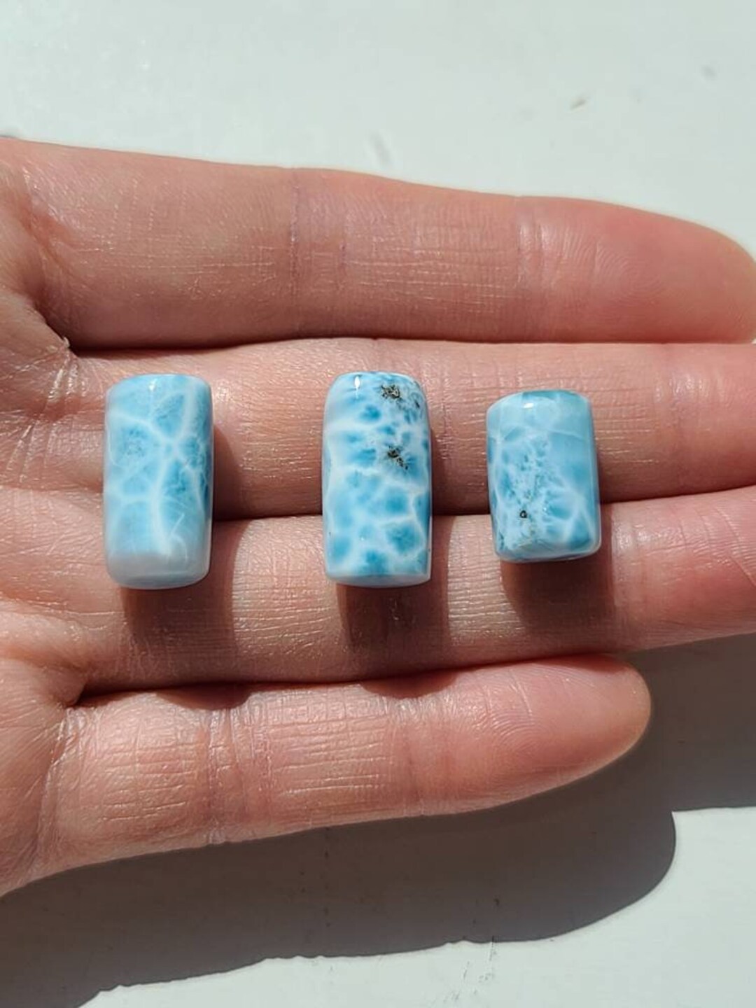 Larimar Cylinder, Larimar Tower, Relaxation Crystal, Third Eye Crystal ...
