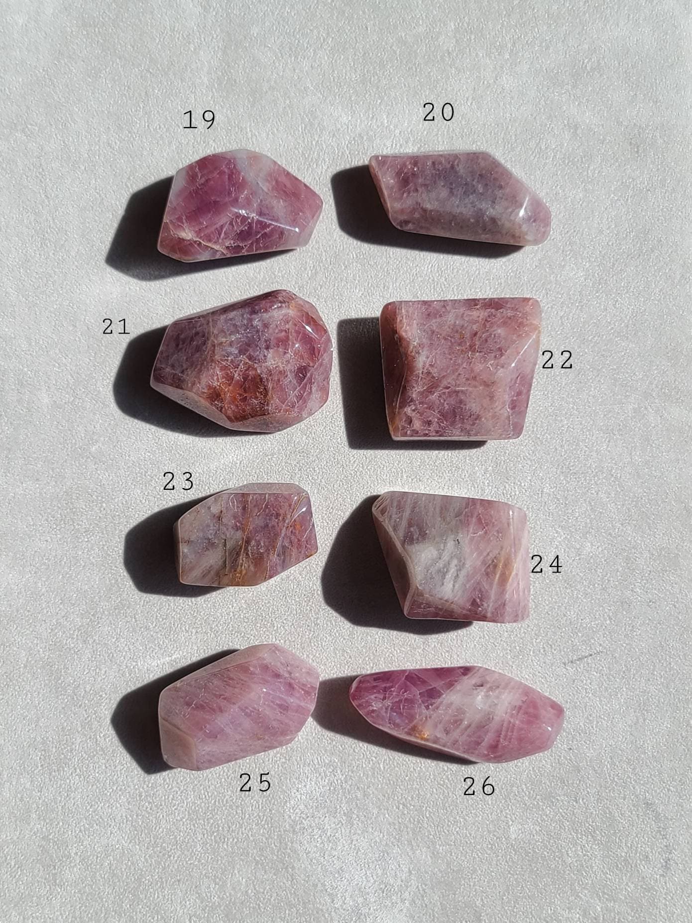 Purple Rose Quartz Palm Stone Lavender Rose Quartz Free Form | Etsy