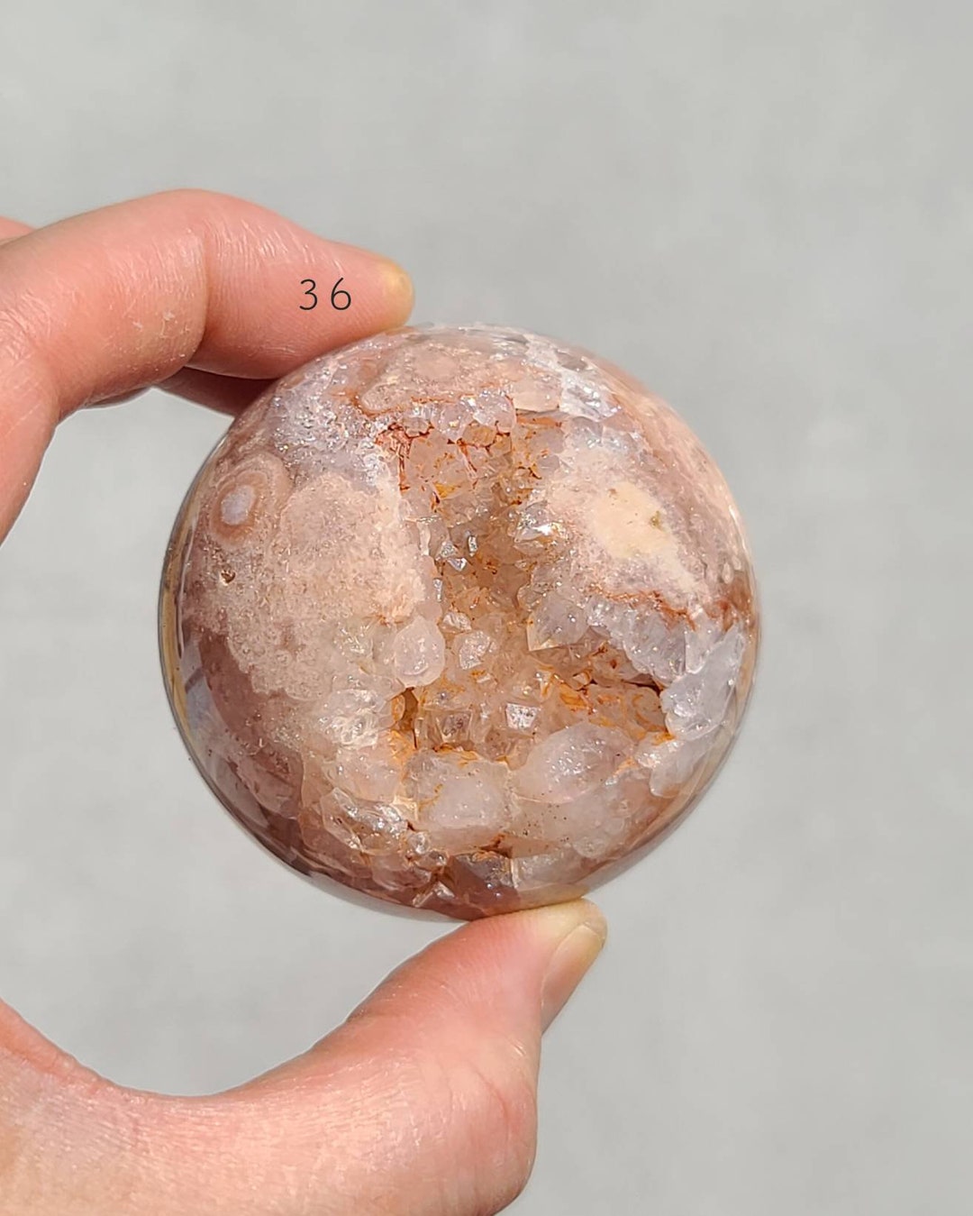 Pink Amethyst Flower Agate Druzy Sphere: Cherry Blossom Crystal - Etsy