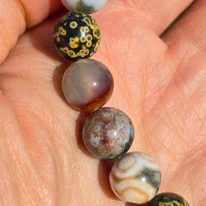 Old Stock Ocean Jasper Bracelet, Green Ocean Jasper Bracelet, Fish Eye ...