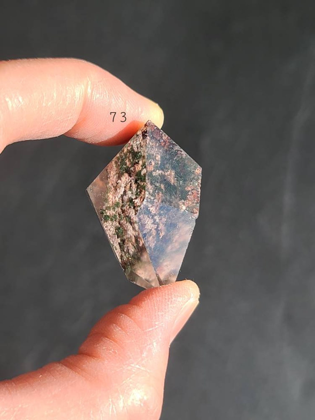 Garden Quartz Crystal Point: Colorful Lodalite Phantom Stone - Etsy