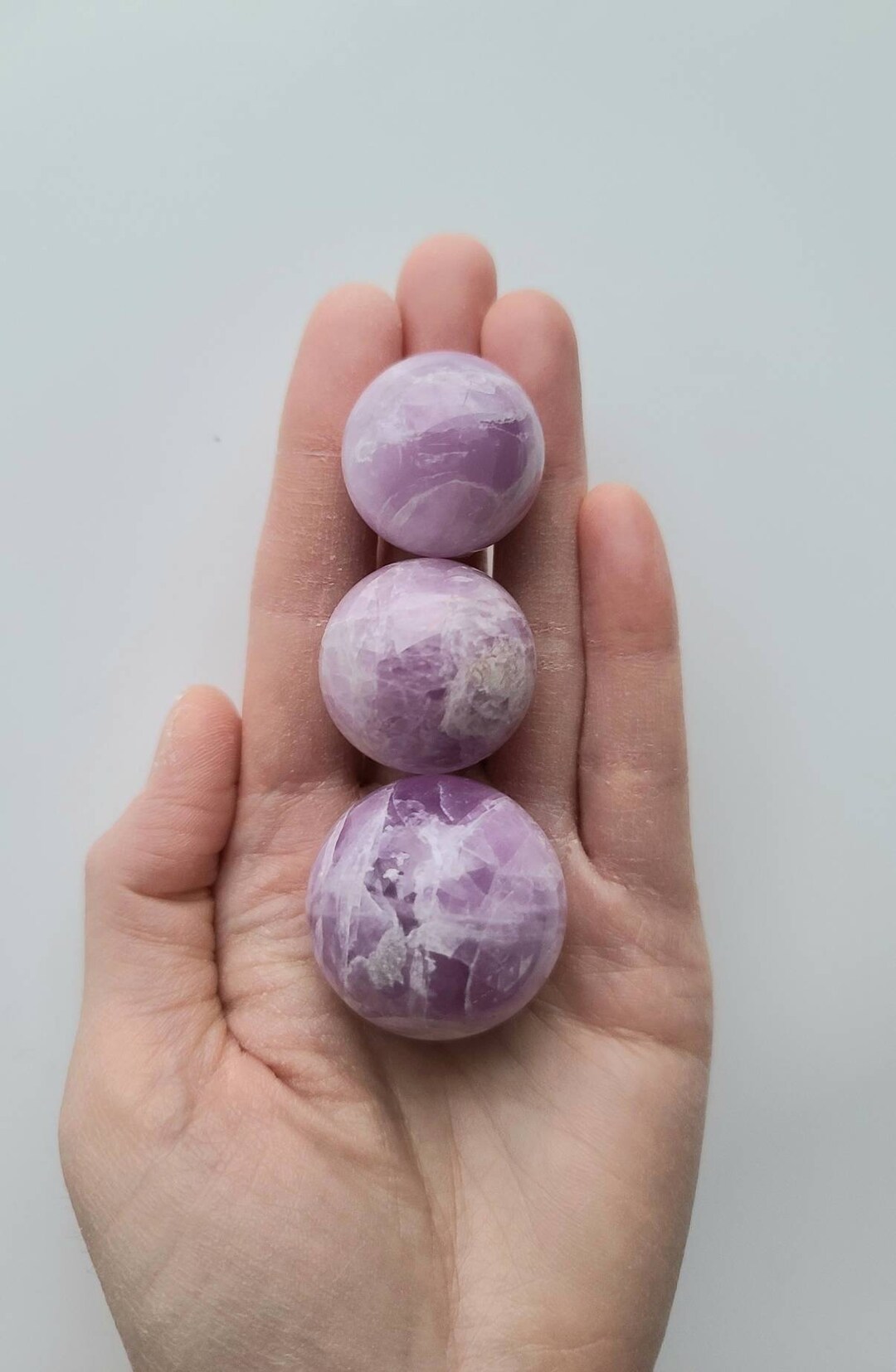 Small Lavender Kunzite Sphere, Purple Kunzite Crystal Ball, Healing ...