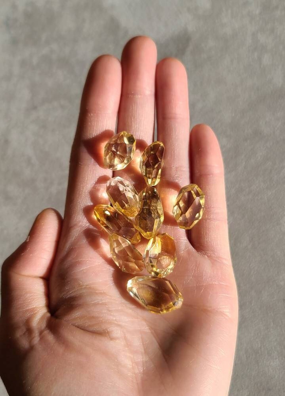 Natural Citrine Pocket Stone, Citrine Free Form, Energizing Crystal ...