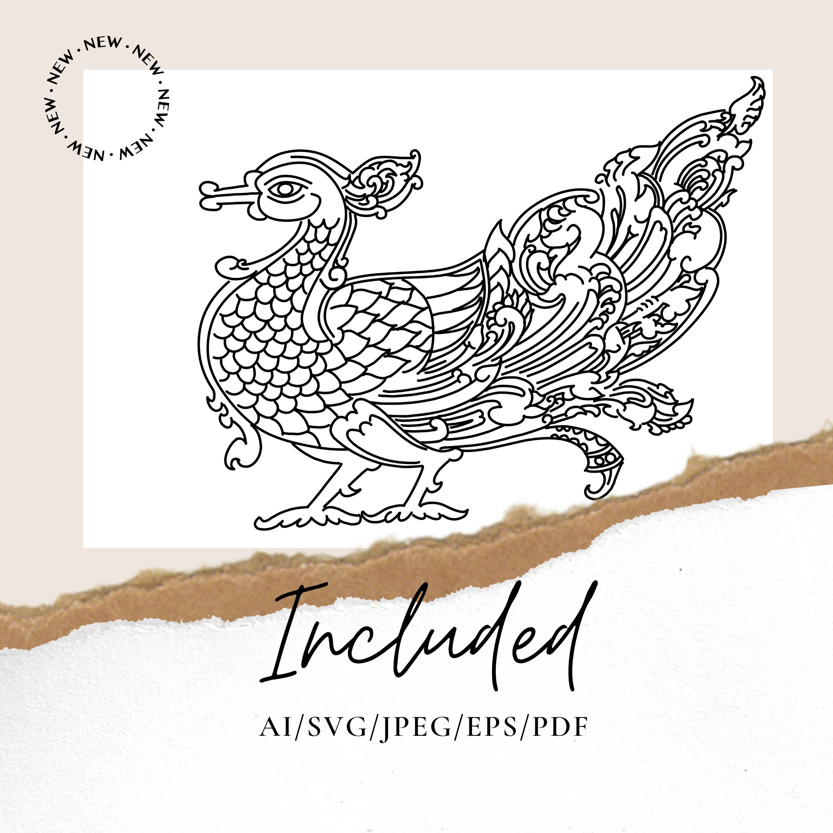 Traditional Vector BIRD AI Eps Pdf SVG Jpeg Download/sri - Etsy