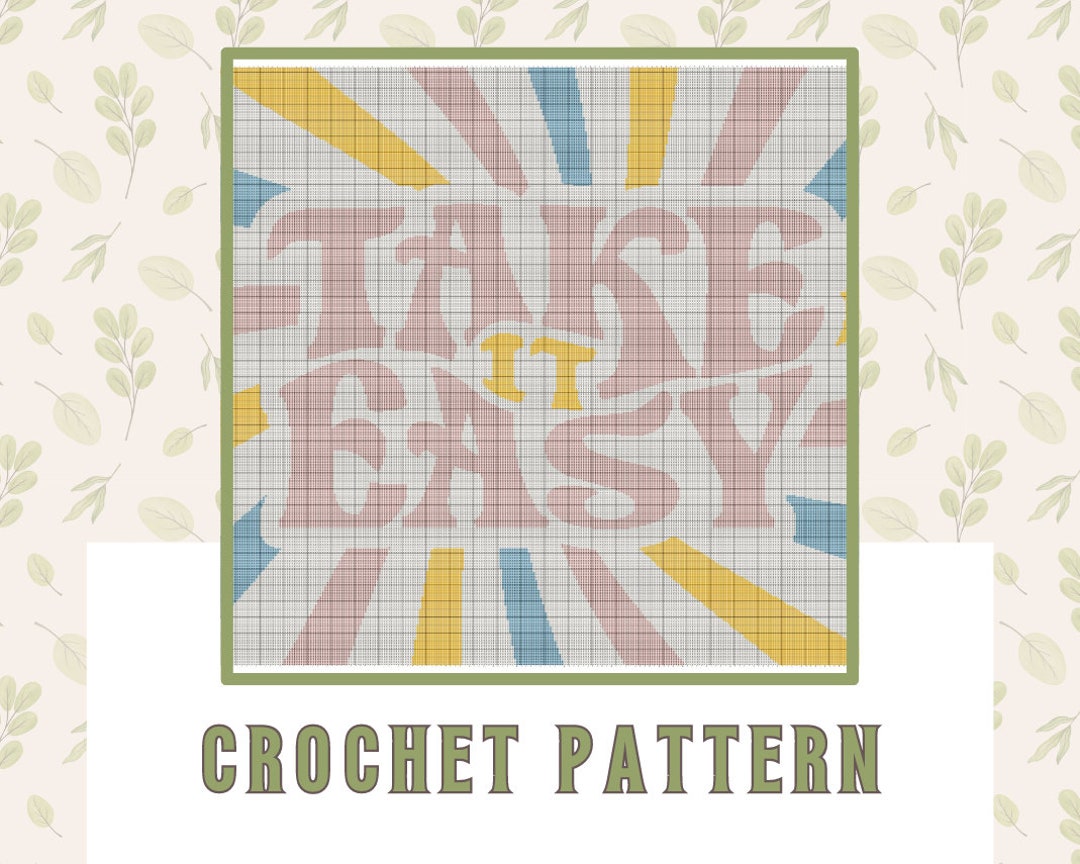 Take It Easy Tapestry Crochet Graphgan Crochet Blanket Pattern Chart - Etsy