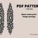 Snake Print Brick Stitch Seed Bead Earring Pattern Silver Long - Etsy