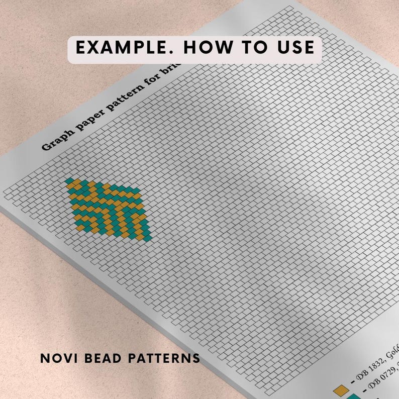 Beading Graph Paper Brick Stitch Pattern Template Seed Bead Weaving - Etsy