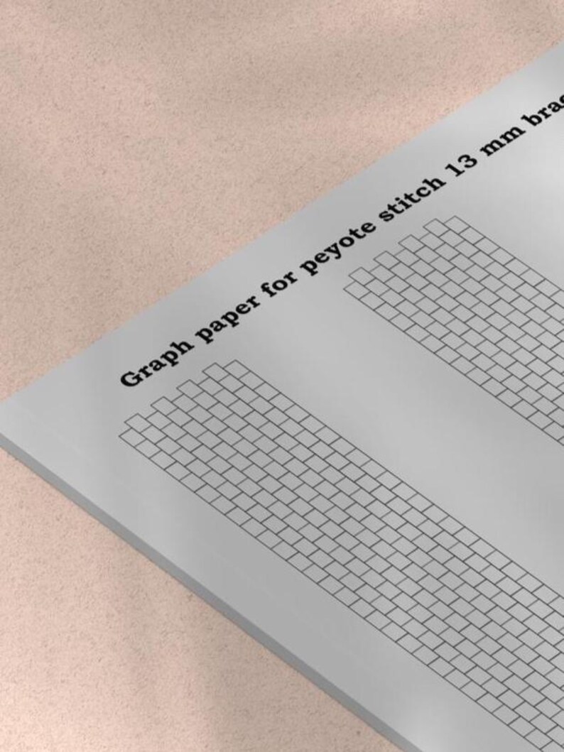 Beading Graph Paper PDF Peyote Bracelet Template 13 Mm DIY Delica ...