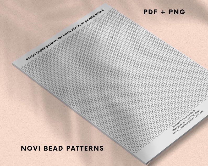 Large A4 Beading Graph Paper PDF Brick Stitch & Peyote Pattern DIY Bead ...
