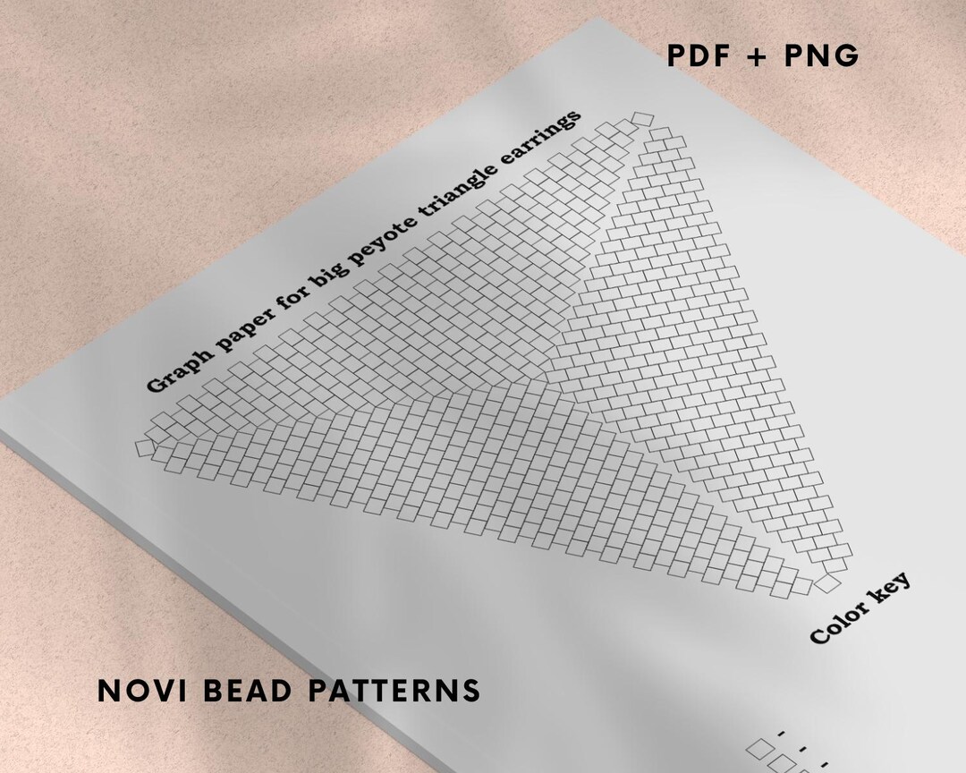 Beading Graph Paper Pattern for Creating Peyote Stitch Big Triangle ...